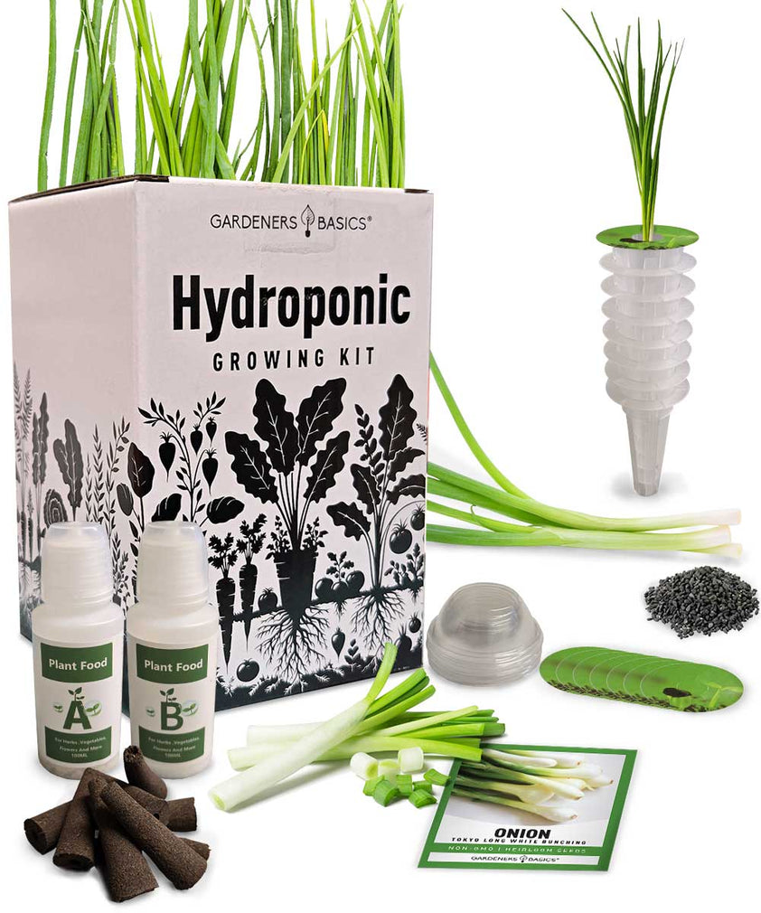 Green Onion Hydroponic Grow Kit – Tokyo Long White Bunching Onion Seeds ...