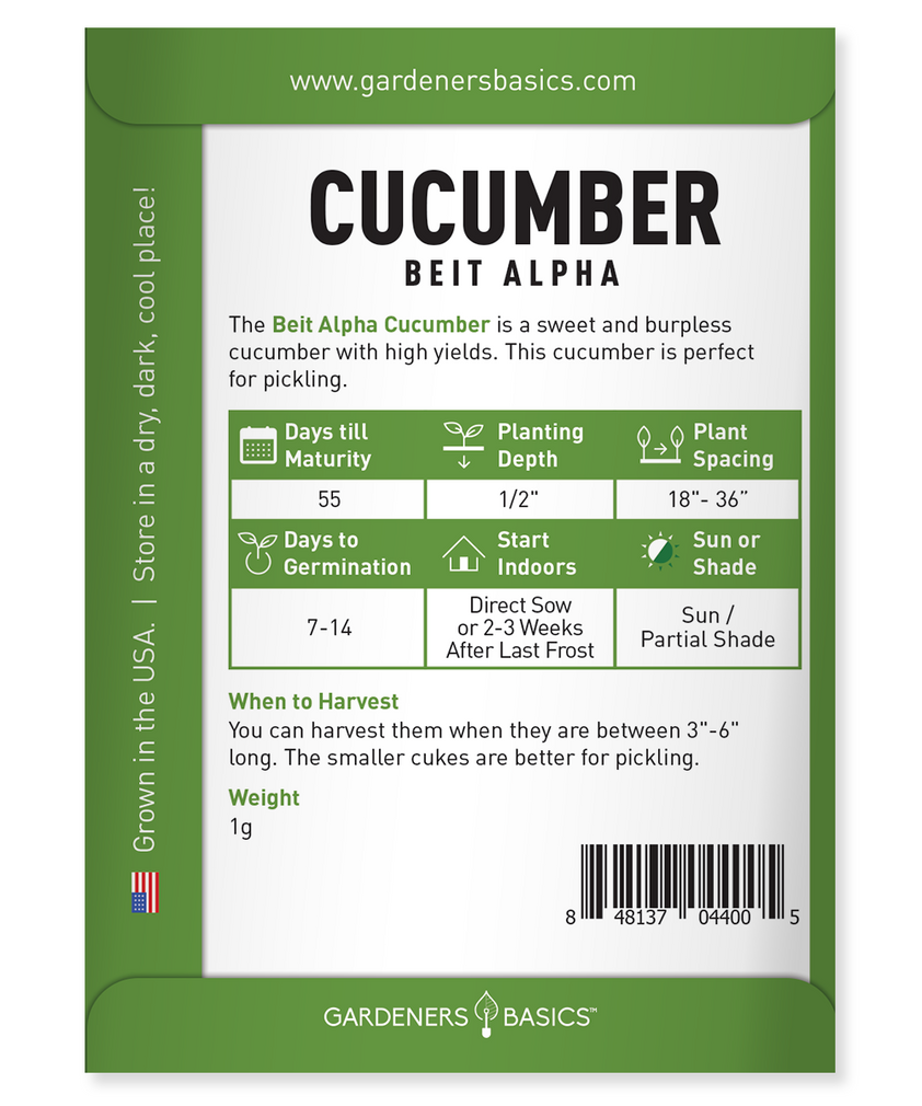 Best Beit Alpha Cucumber Seeds for Planting: High-Yield & Nutritious ...