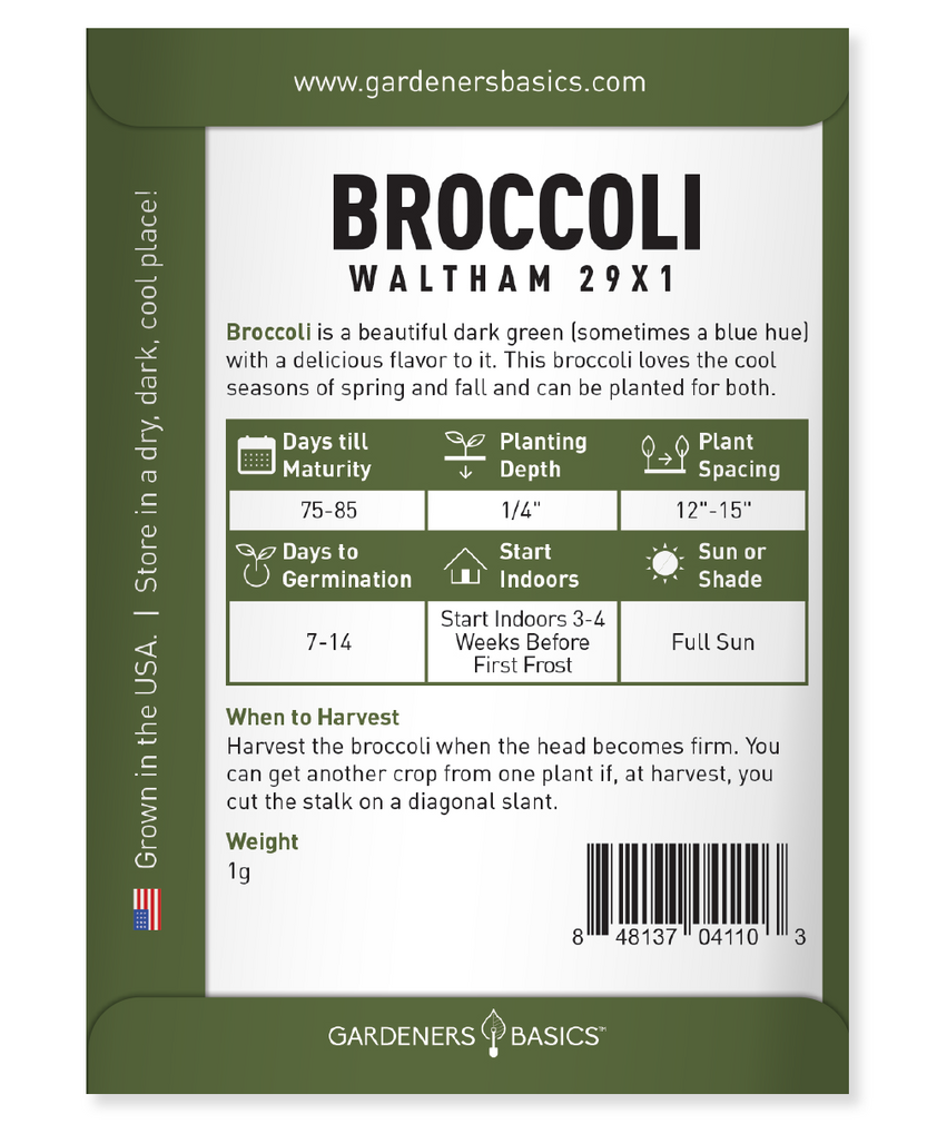 Waltham 29 Broccoli Seeds: The Perfect Choice for Garden Enthusiasts ...