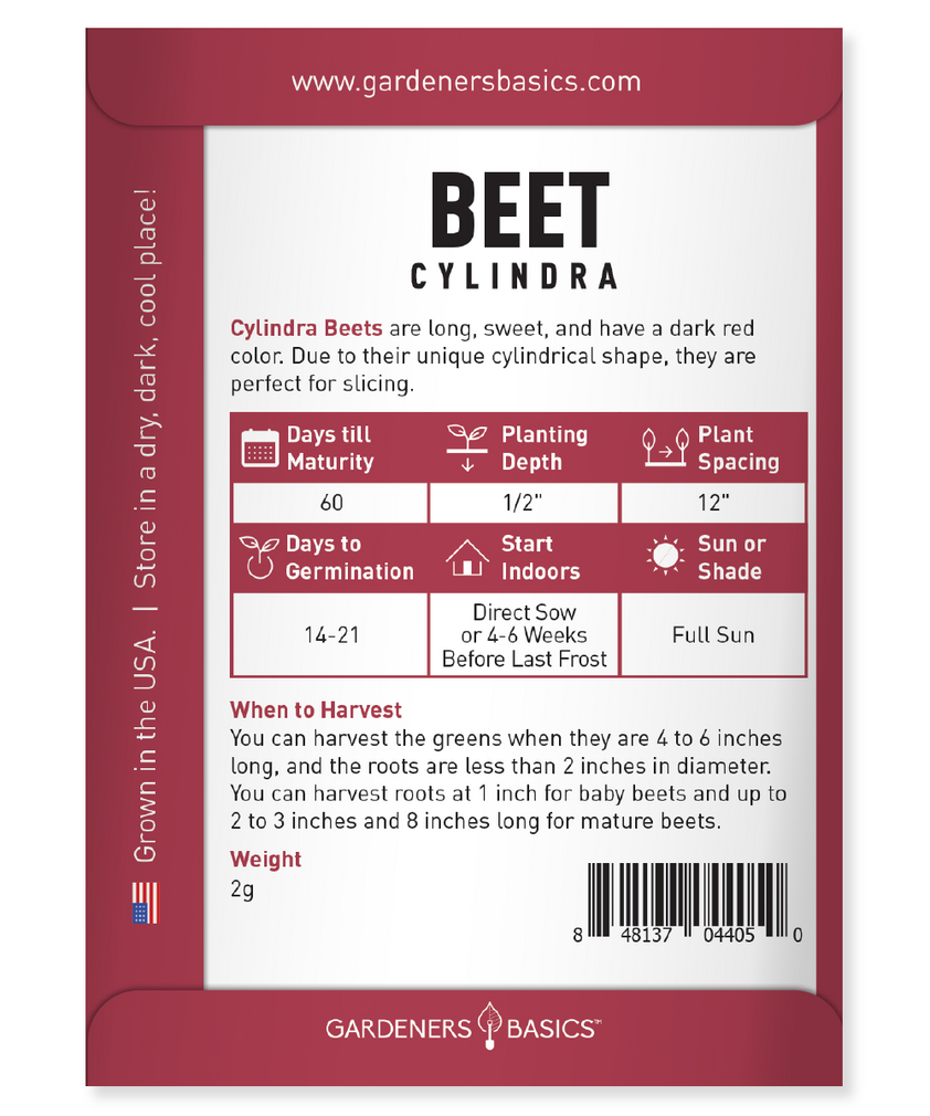 Cylindra Beet Seeds for Planting - Your Garden's Superfood - Buy Now ...