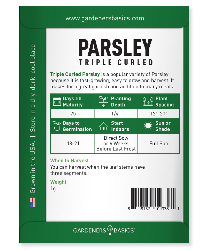 Triple Curled Parsley Seeds – Gardeners Basics