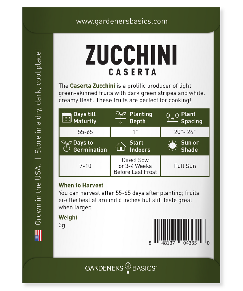 Caserta Zucchini Seeds For Planting: Heirloom Variety for Your Garden ...