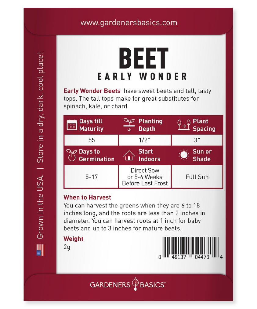Early Wonder Beet Seeds For Sale A Garden Must-Have for Healthy Living ...