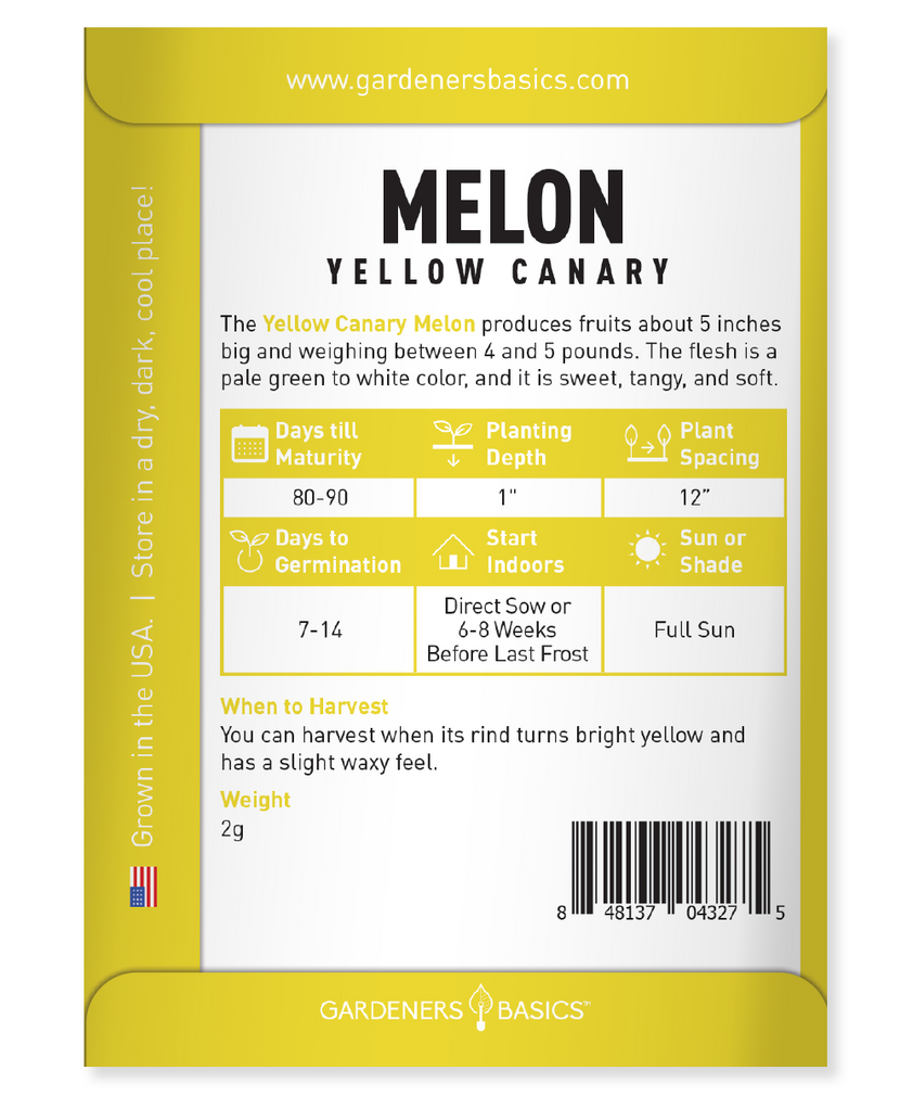 Yellow Canary Melon Seeds for Planting Luscious Fruit in Your Backyard ...