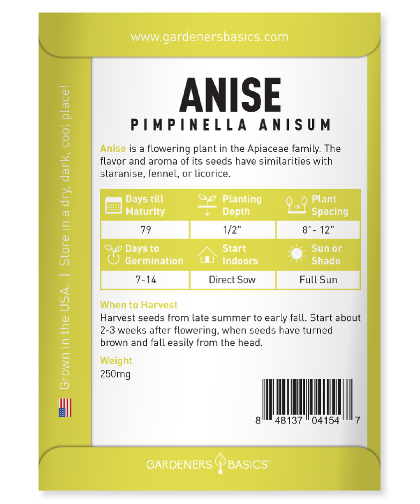 Anise Seeds For Sale Grow Fragrant, Flavorful & Medicinal Anise Plants ...